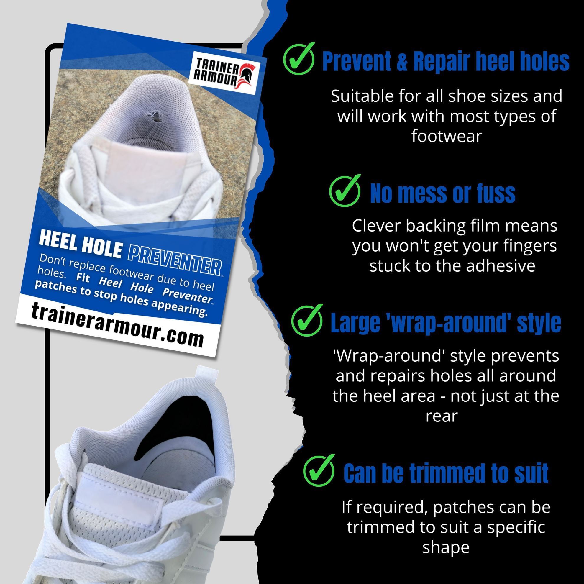 UNNU Ltd. Trainer Armour - Heel Hole Preventer