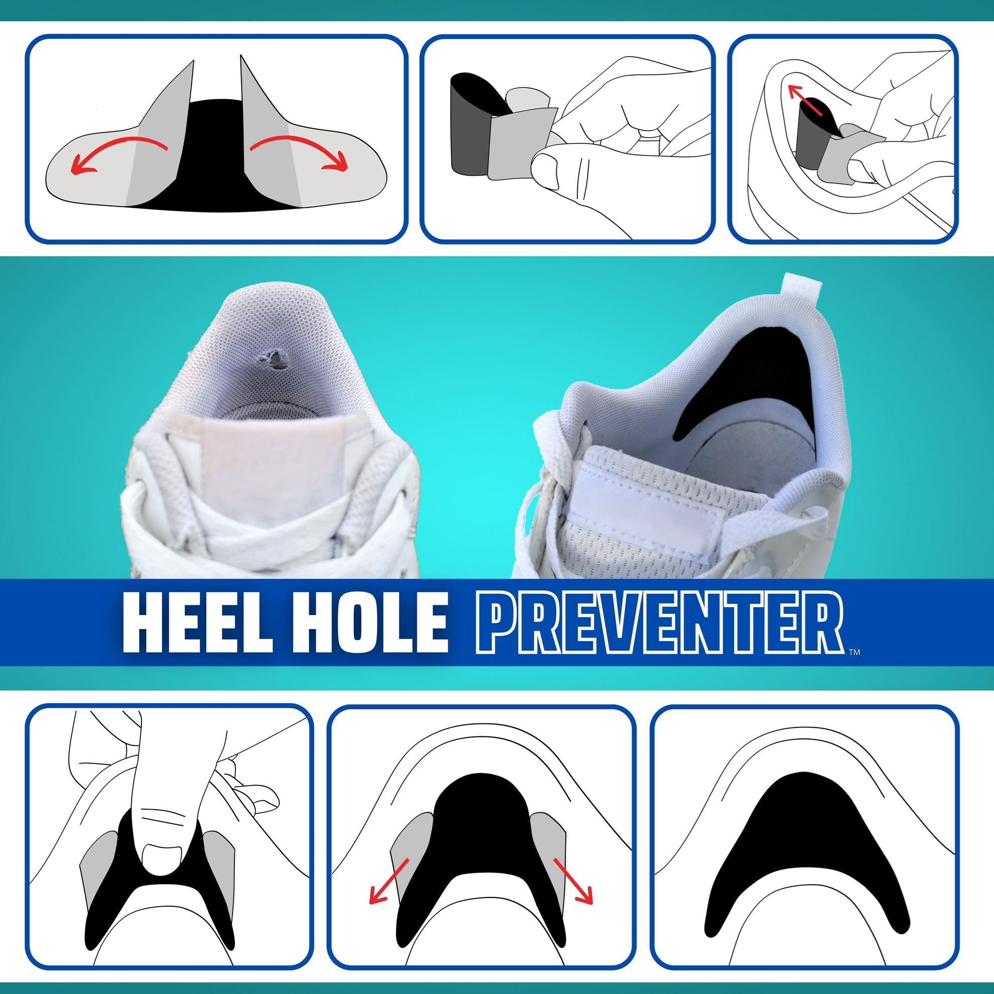 UNNU Ltd. Trainer Armour - Heel Hole Preventer