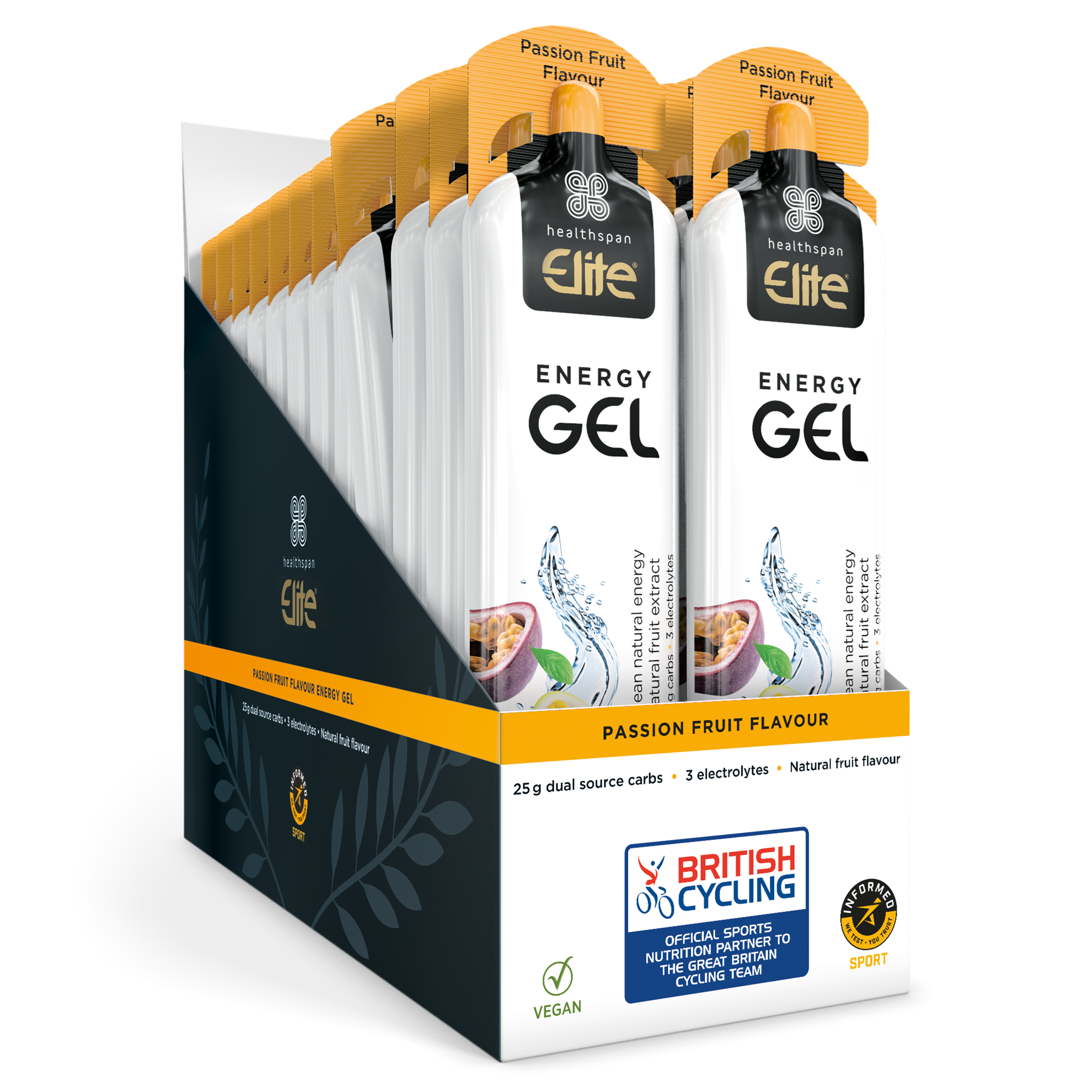 Healthspan Elite: Energy Gels (24 x 60g) | UNNU